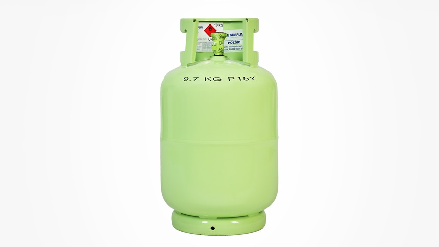 Zelena jeklenka 10 kg (butan-propan)
